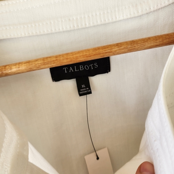 Talbots | Jackets & Coats | Talbots White Denim Jacket Size Xl | Poshmark